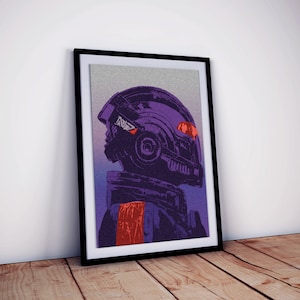 Commander Shepard Portrait From Mass Effect Pop Art Inspired Poster - Etsy
