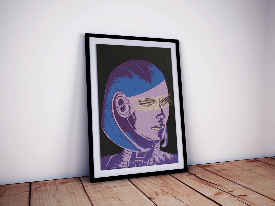 EDI portrait from Mass Effect pop art inspired poster | Etsy