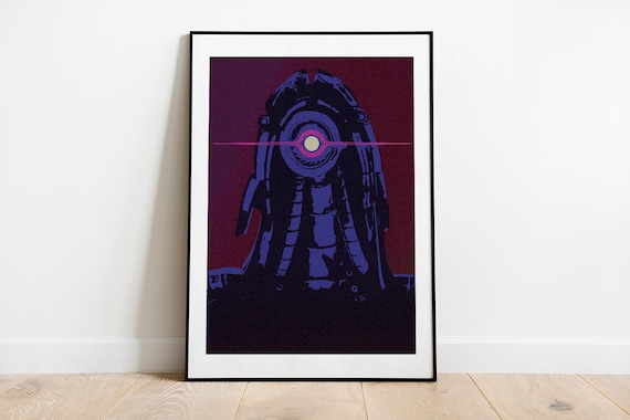 Legion Portrait From Mass Effect Pop Art Inspired Poster | Etsy
