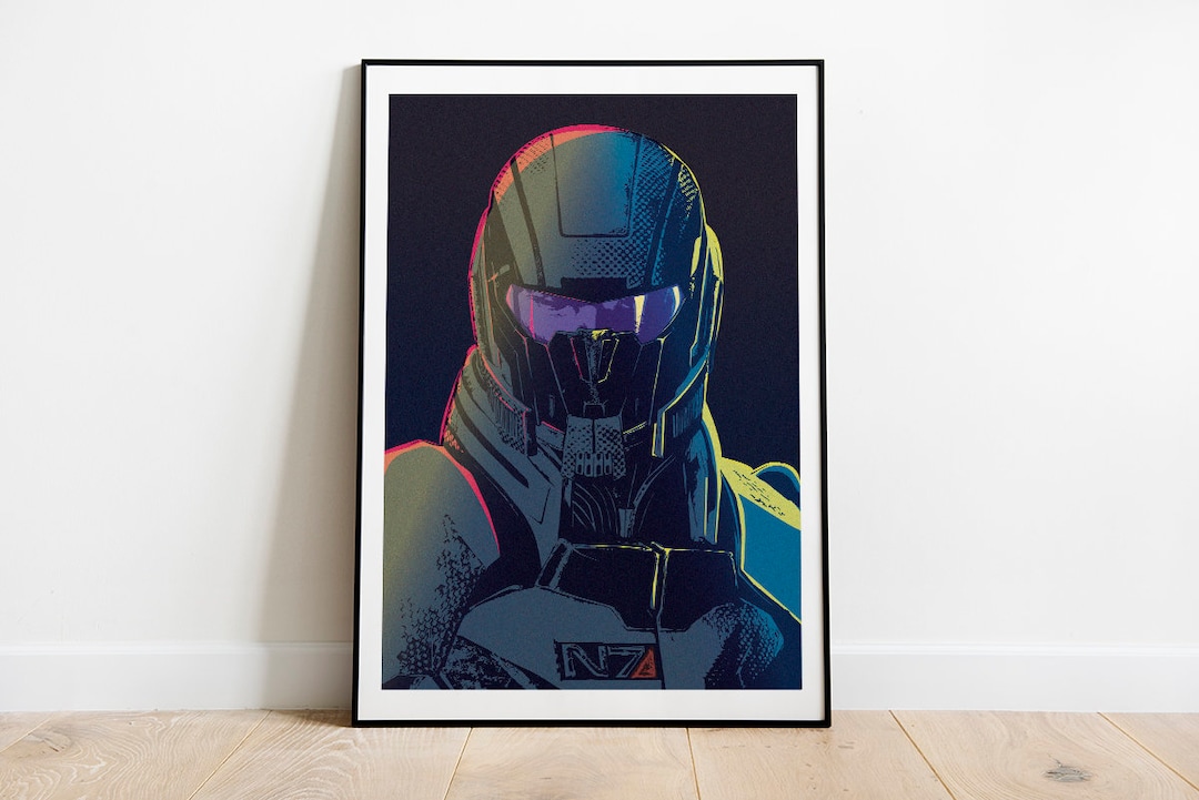 Commander Shepard Portrait From Mass Effect Pop Art Inspired Poster - Etsy