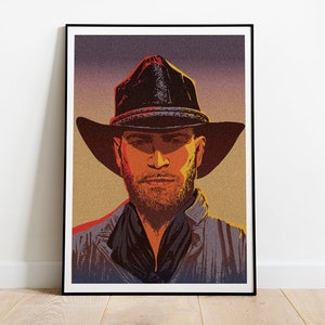 Arthur Morgan Portrait From Red Dead Redemption 2 Pop Art - Etsy