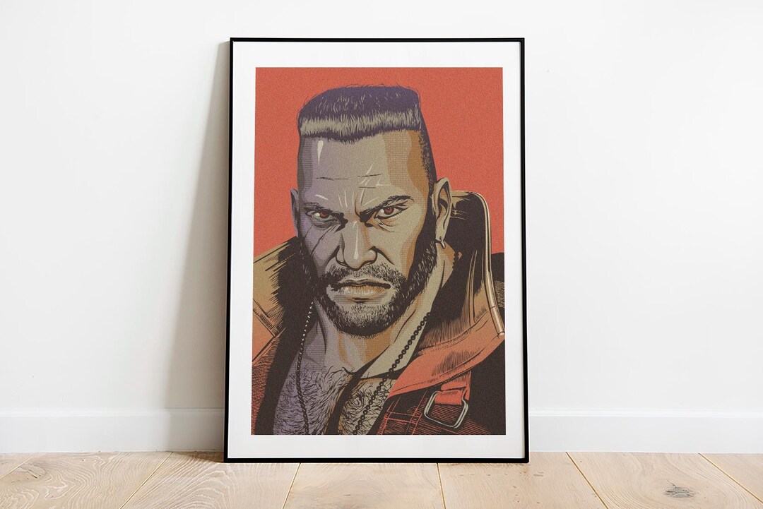 Barret Wallace From Final Fantasy VII Pop Art Inspired Poster - Etsy