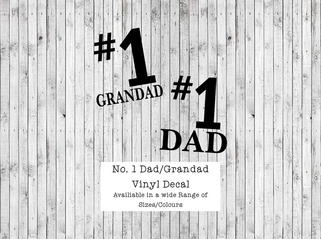 Father's Day Sticker, No. 1 Dad Sticker, No. 1 Grandad Sticker, Dad ...