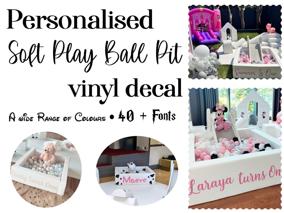 Custom Soft Play Ball Pit Vinyl Decal- Perfect for Birthday Parties ...