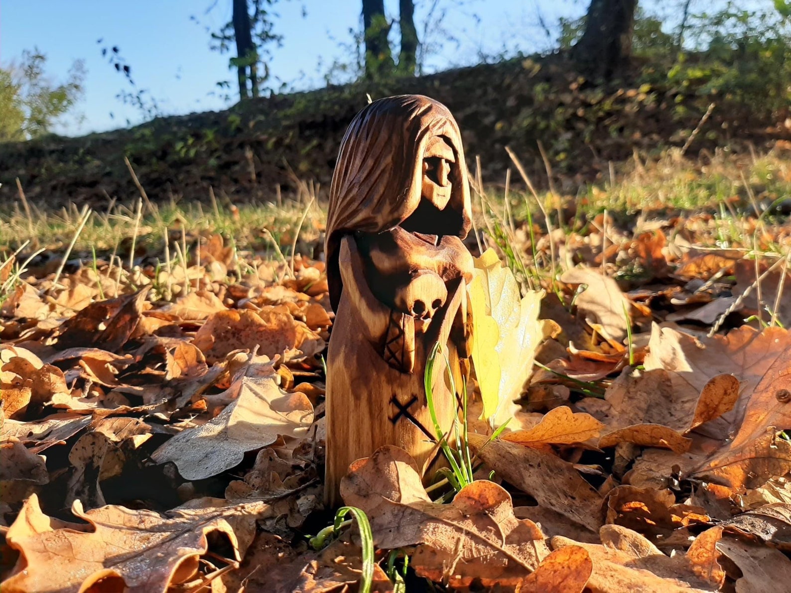 Slavic Goddess Morana Mara Goddess Wooden Statue Chernobog - Etsy UK