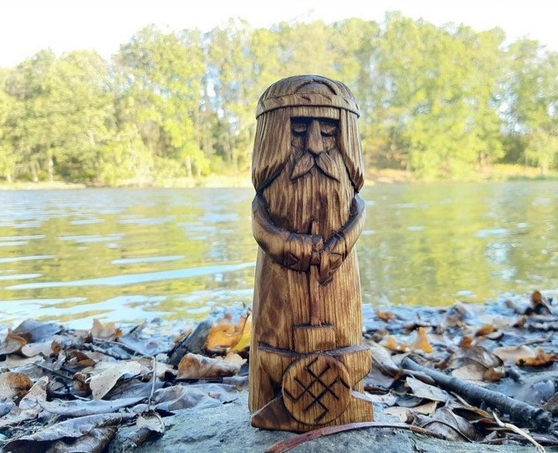 Svarog God Wooden Statue Slavic Father God Svarog Pagan God - Etsy