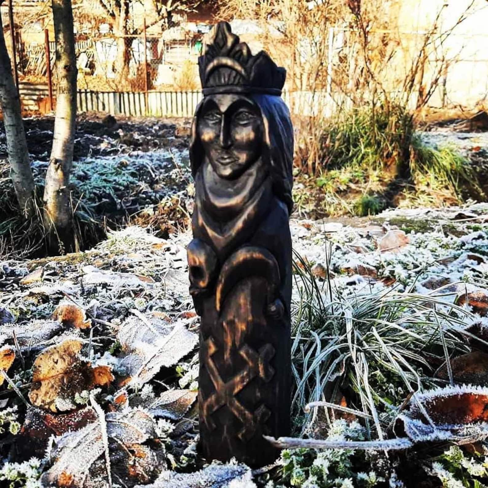 Morena Slavic Goddess Mara Goddess Wooden Statue Marzanna | Etsy