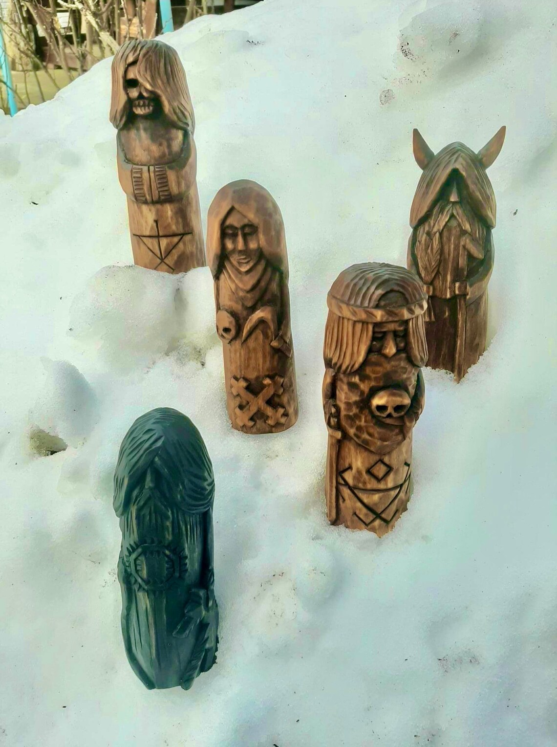 Slavic Gods of Death Mara Goddess Wooden Statue Morana | Etsy