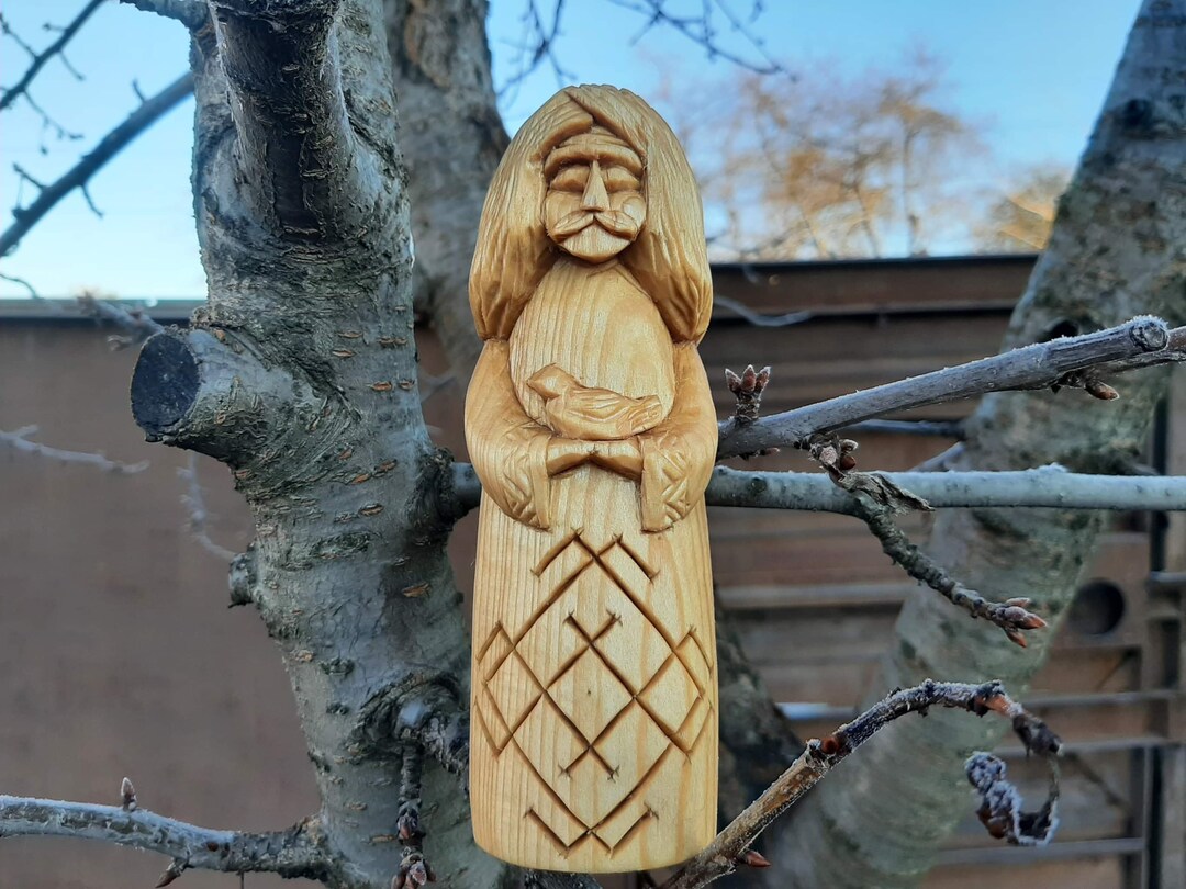 BILOBOG God Wooden Statue Slavic Gods Belobog Pagan God Wooden - Etsy