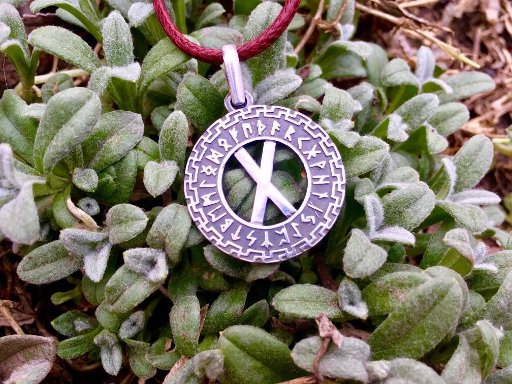 GEBO Rune Pendant Sterling Silver Gebo Rune Necklace Viking | Etsy