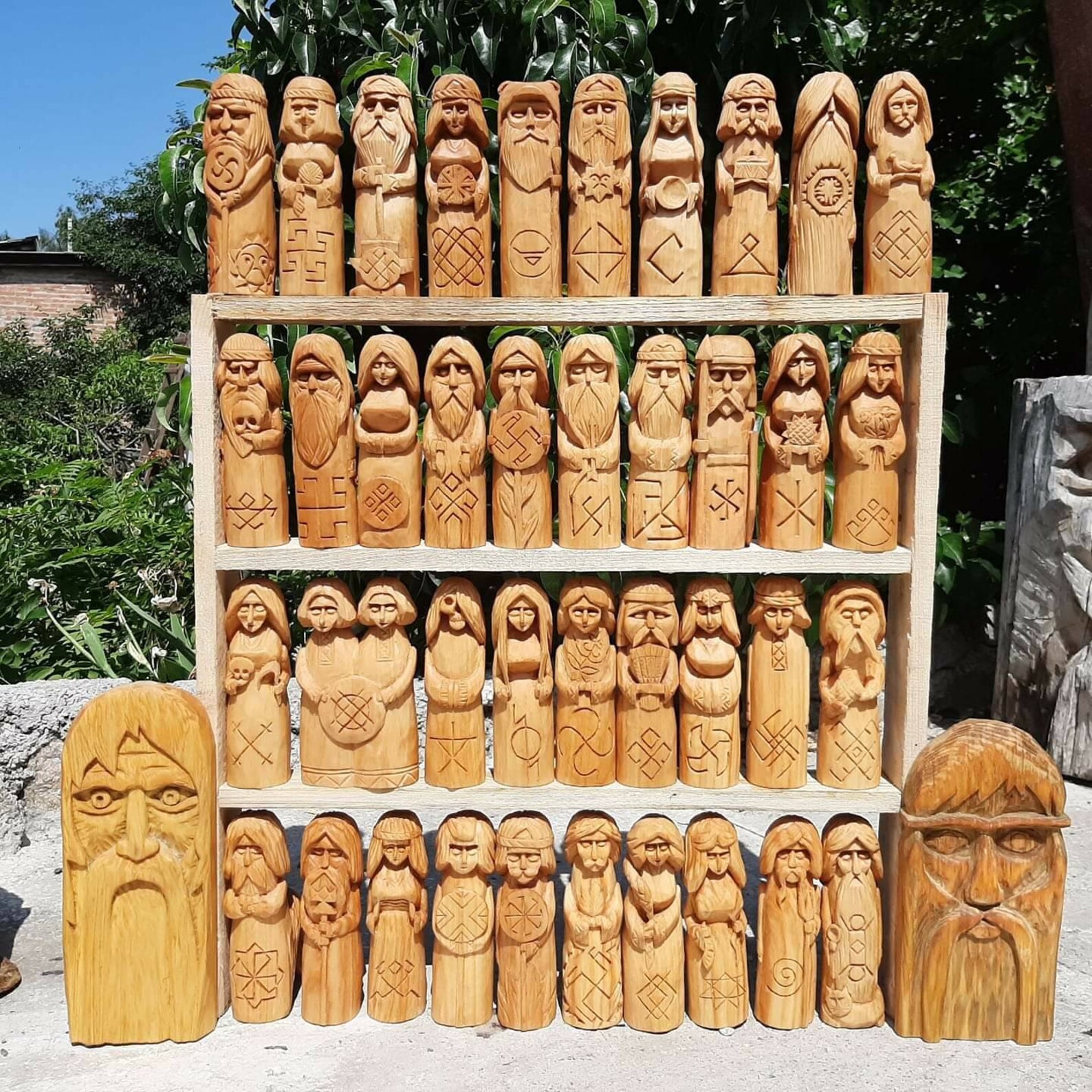 VIY God of Death Wooden Statue Slavic Gods Vii Pagan Goddess | Etsy