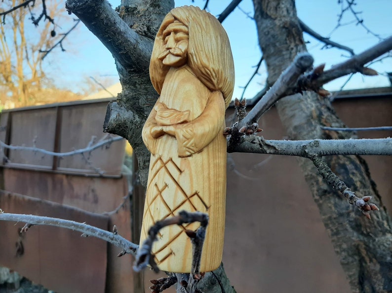 BILOBOG God Wooden Statue Slavic Gods Belobog Pagan God Wooden | Etsy