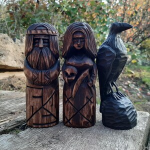 Slavic Goddess Morana Mara Goddess Wooden Statue Chernobog Pagan God ...