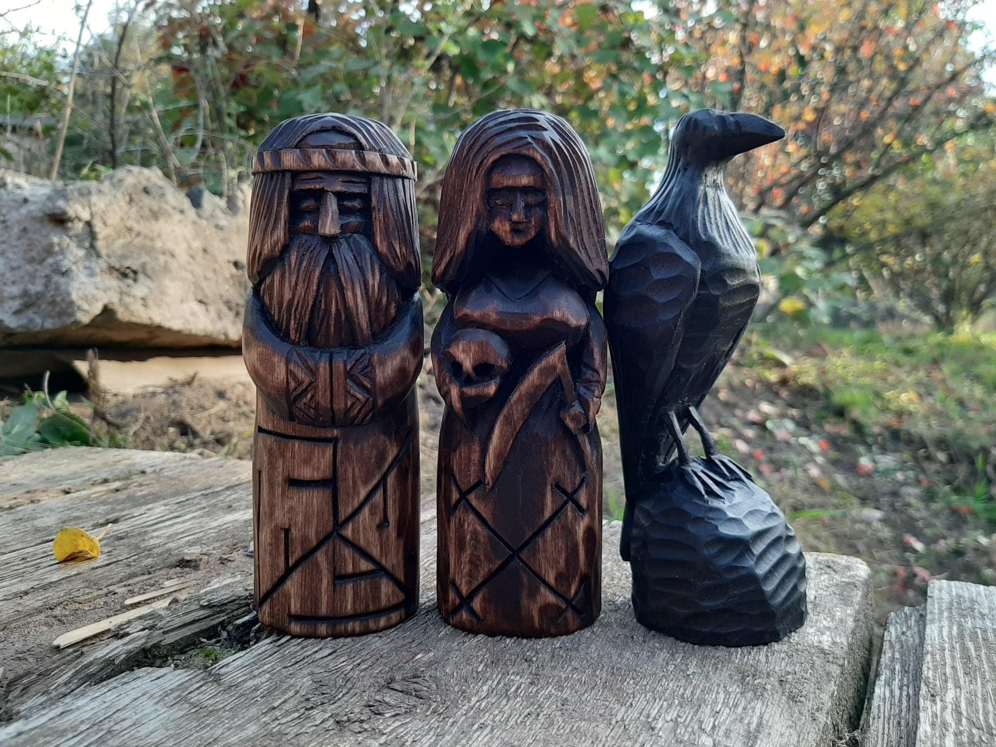 Slavic Goddess Morana Mara Goddess Wooden Statue Chernobog - Etsy UK