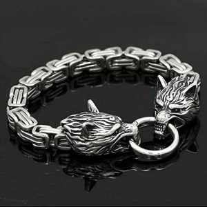 Gift for Him Wolf's Head Stainless Steel Chain Viking Thor - Etsy