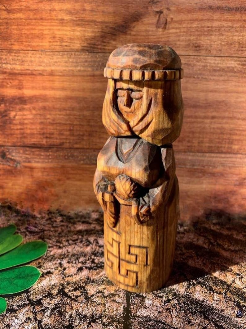 Mokosha Goddess Wooden Statue Slavic Mother Makosh Pagan | Etsy