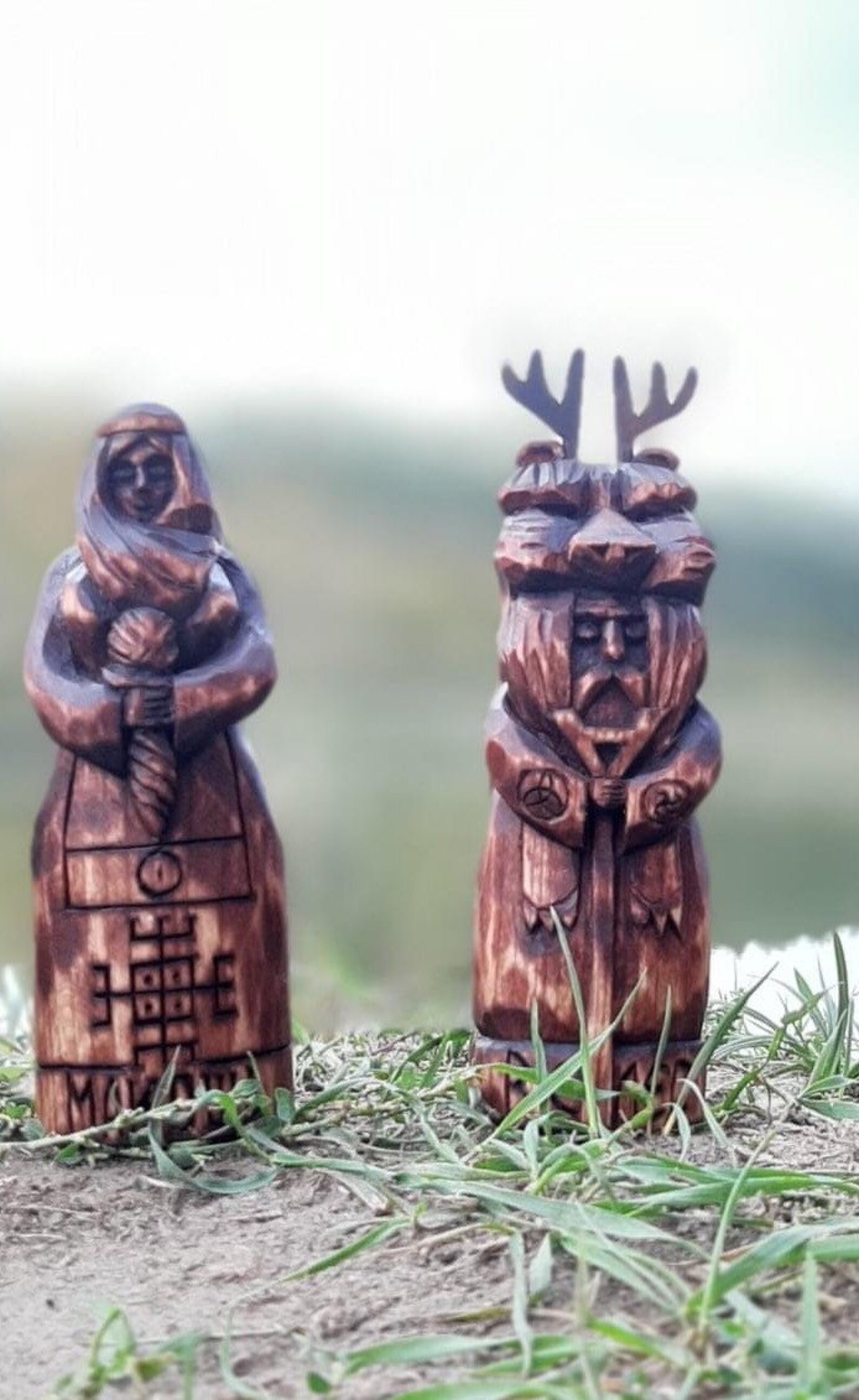 Hand Carved Slavic Gods Figurine Pantheon 5 Statues Lada | Etsy