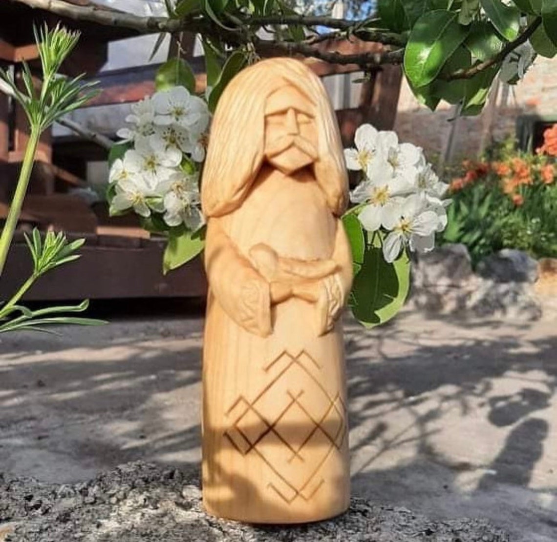 BILOBOG God Wooden Statue Slavic Gods Belobog Pagan God Wooden - Etsy