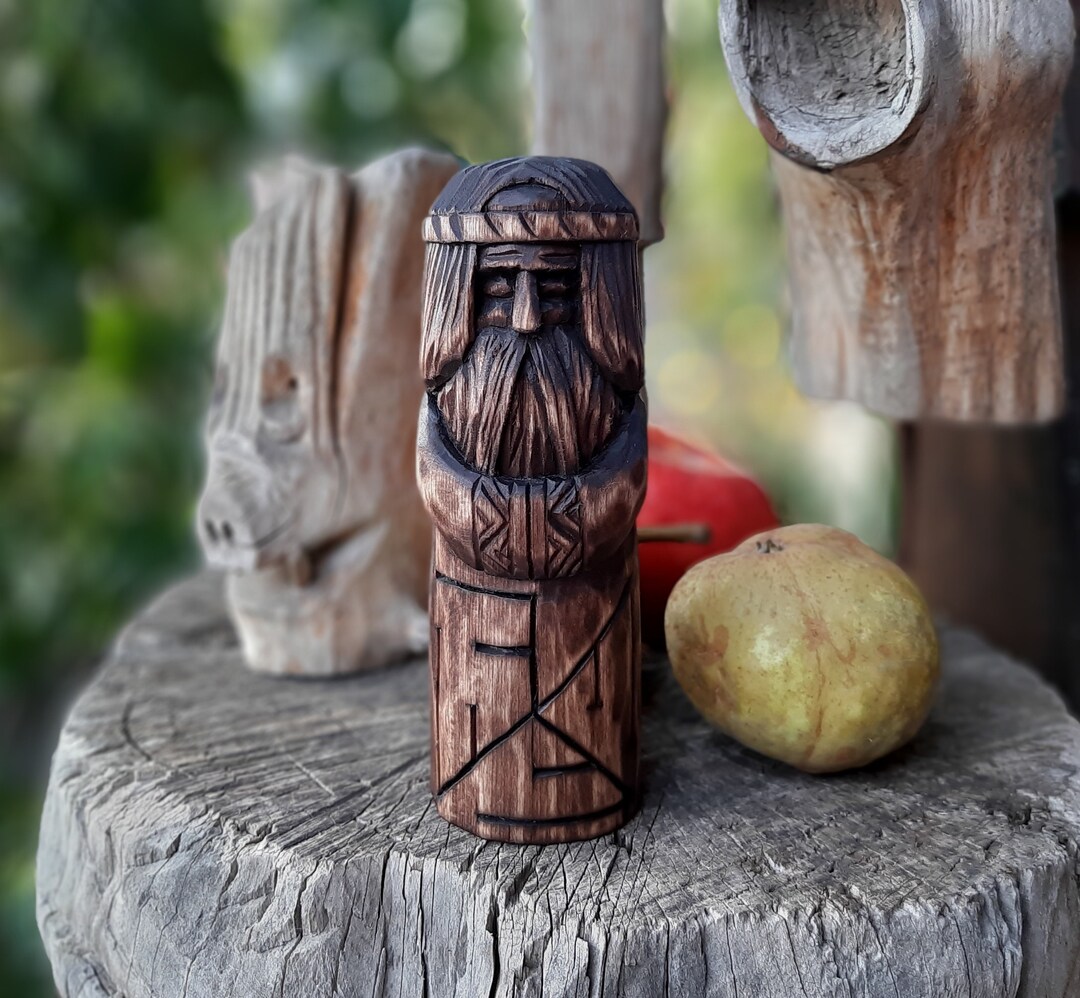 SEMARGL God Wooden Statue Slavic God Semargl Firebog Pagan God - Etsy