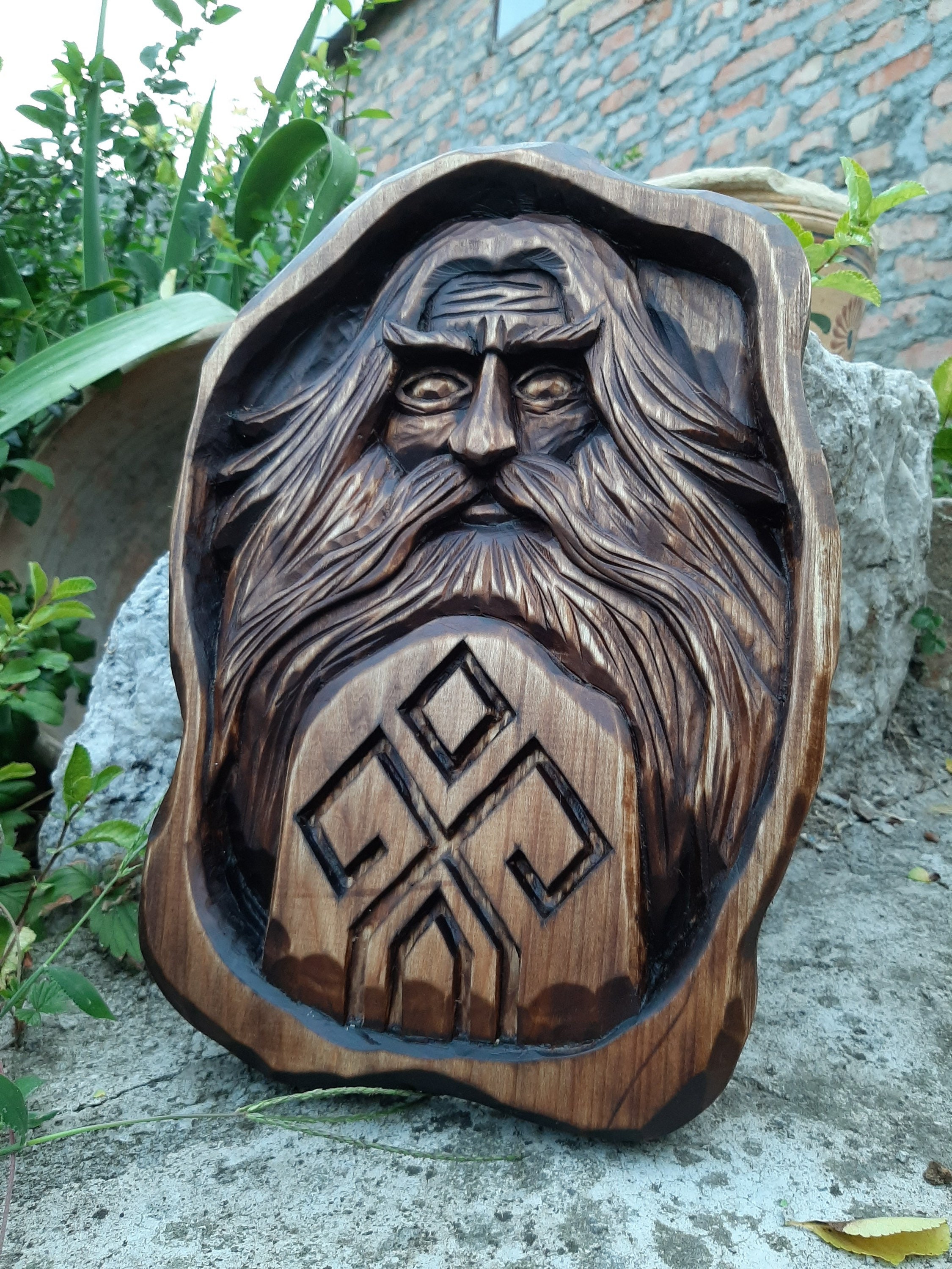 Slavic God CHUR Wooden Statue Chur Pagan God Statue Wooden | Etsy