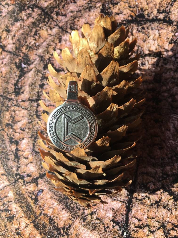 Silver Necklace Perth Rune Viking Rune Perth Rune Pendant | Etsy