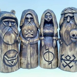 KOLYADA God Wooden Statue Slavic Gods Kolyada Pagan Goddess Wooden Hand ...