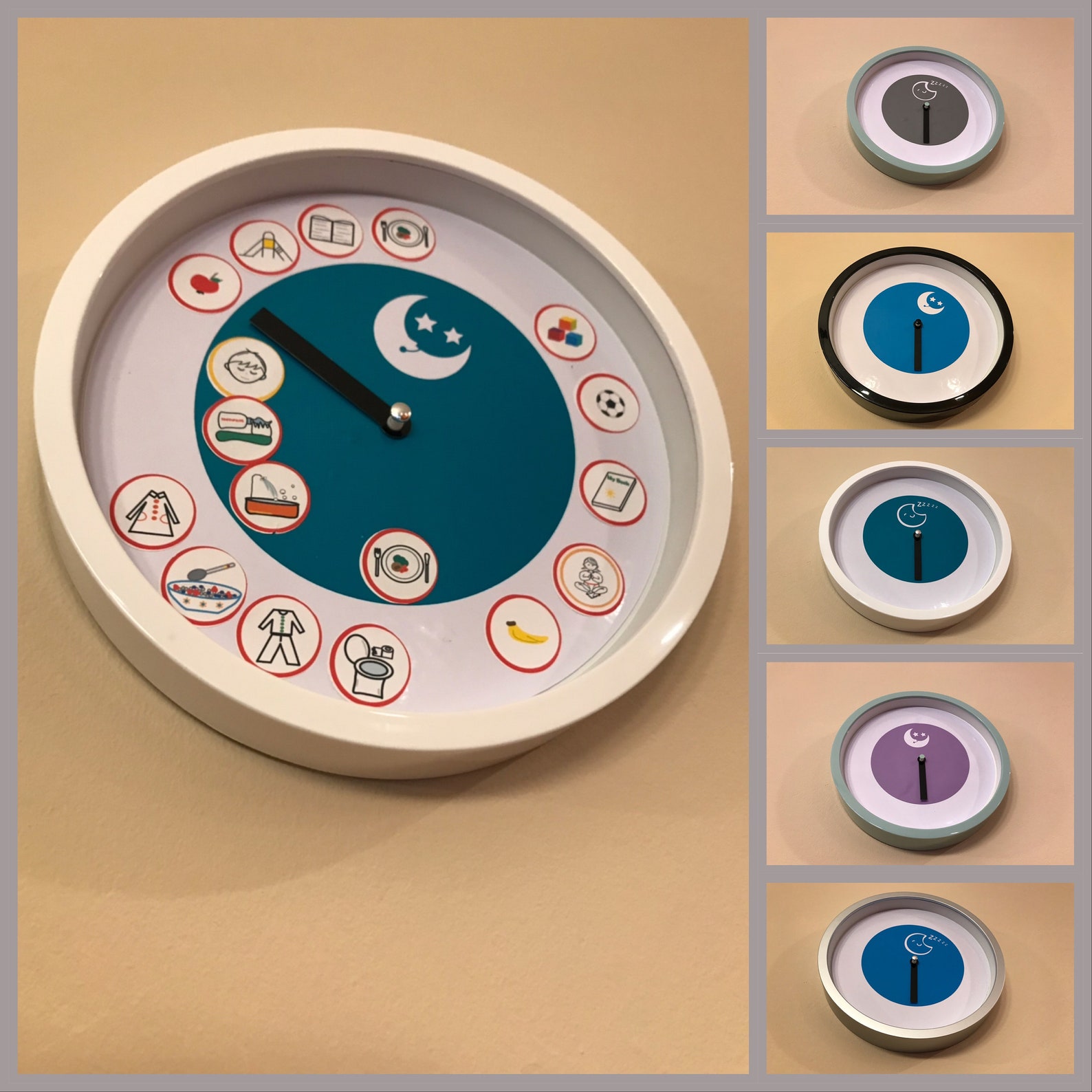 Activity Clock With Repositionable Stickers - Etsy