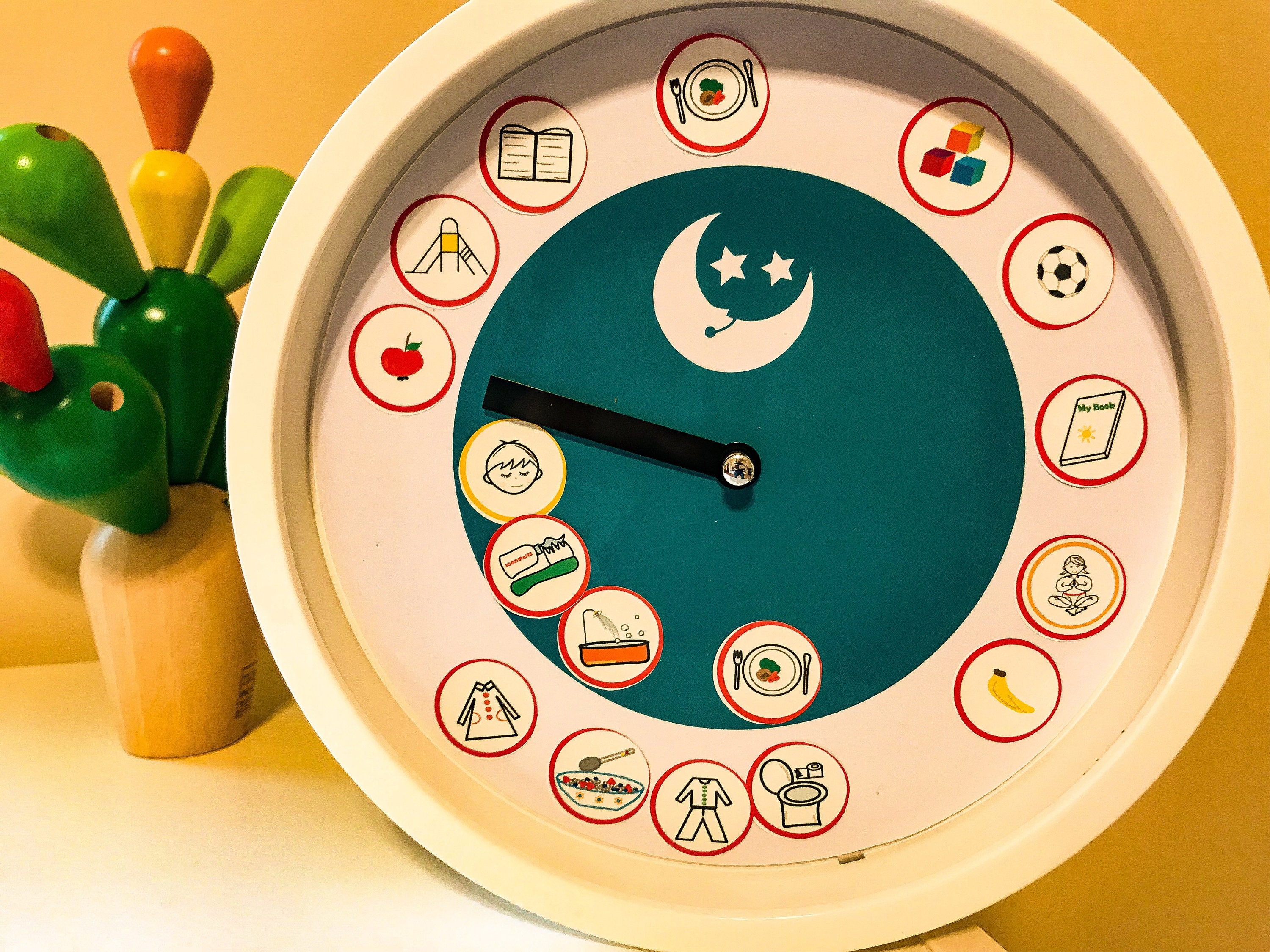 Activity Clock With Repositionable Stickers - Etsy