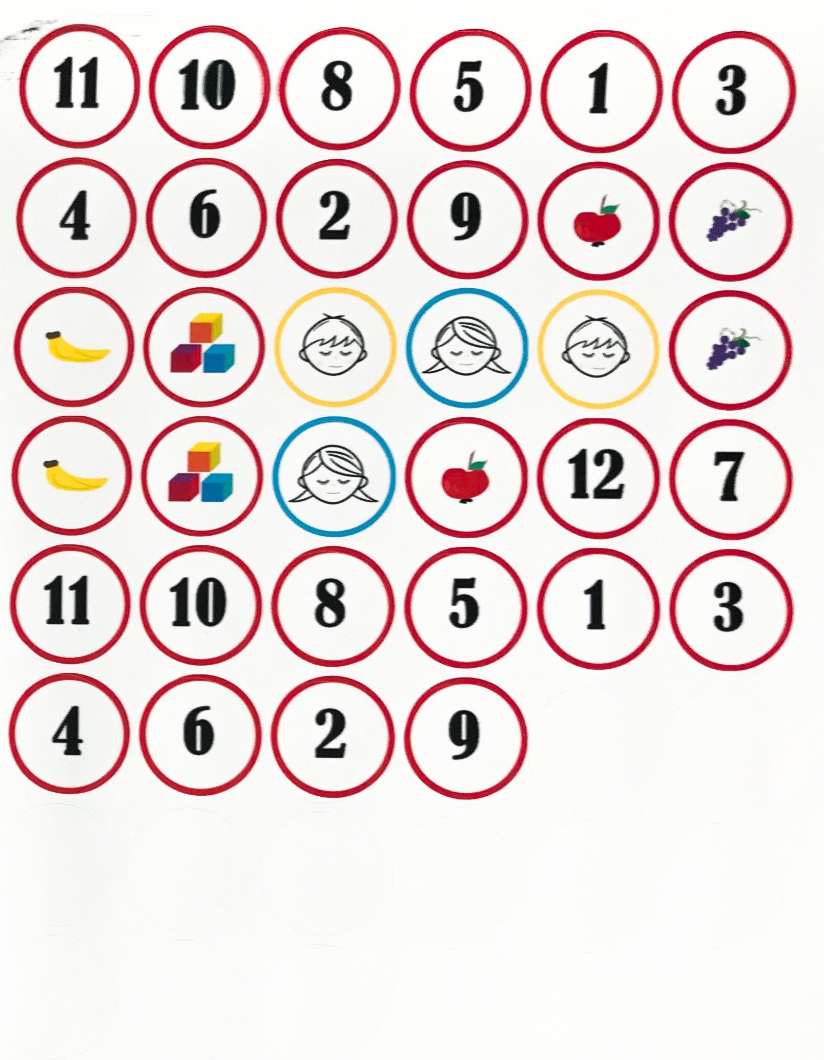 Activity Clock With Repositionable Stickers - Etsy