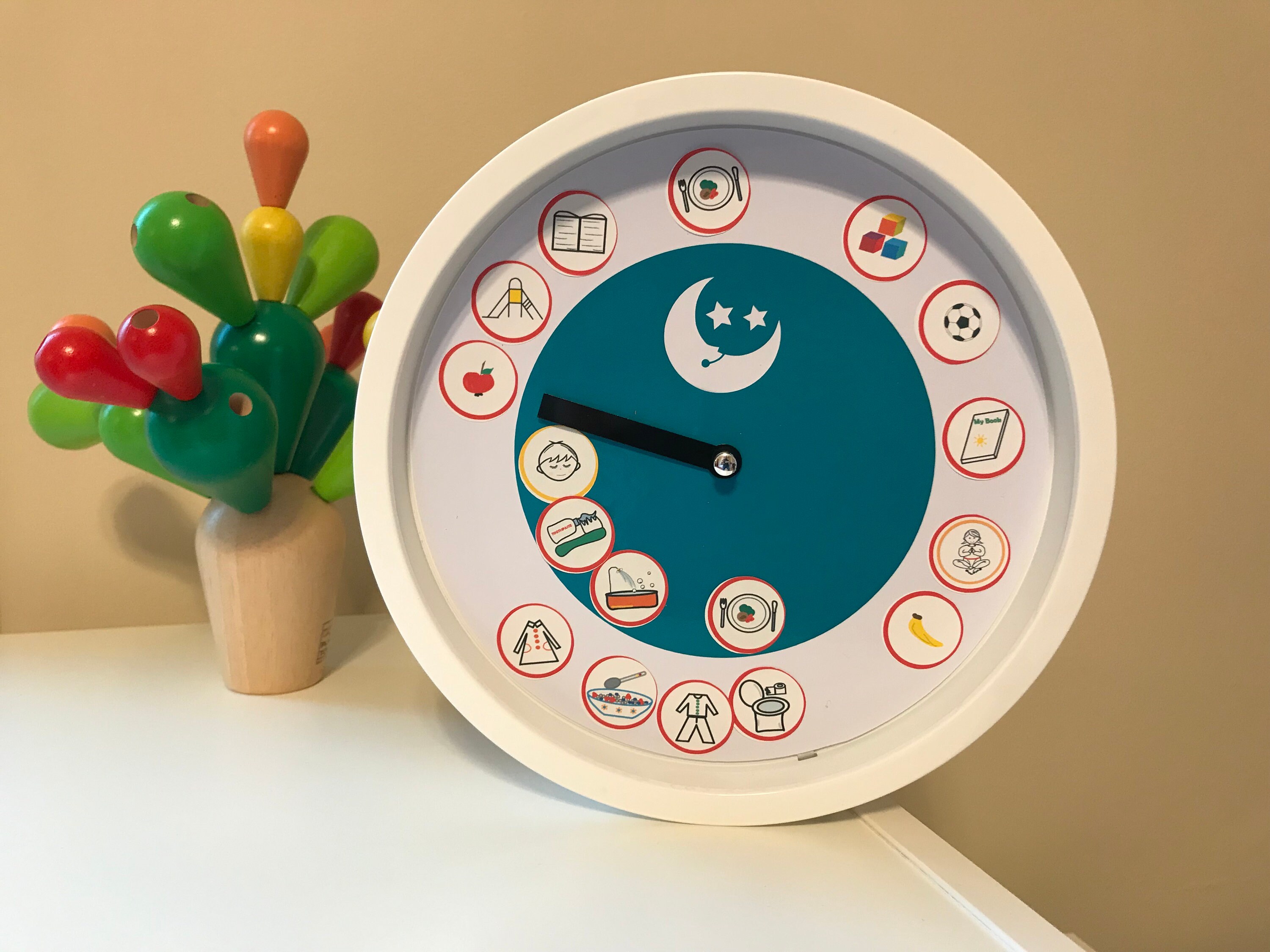 Activity Clock With Repositionable Stickers - Etsy