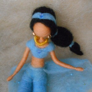 Arabian Princess Doll wool Felted Miniature Soft Doll Waldorf Inspired ...