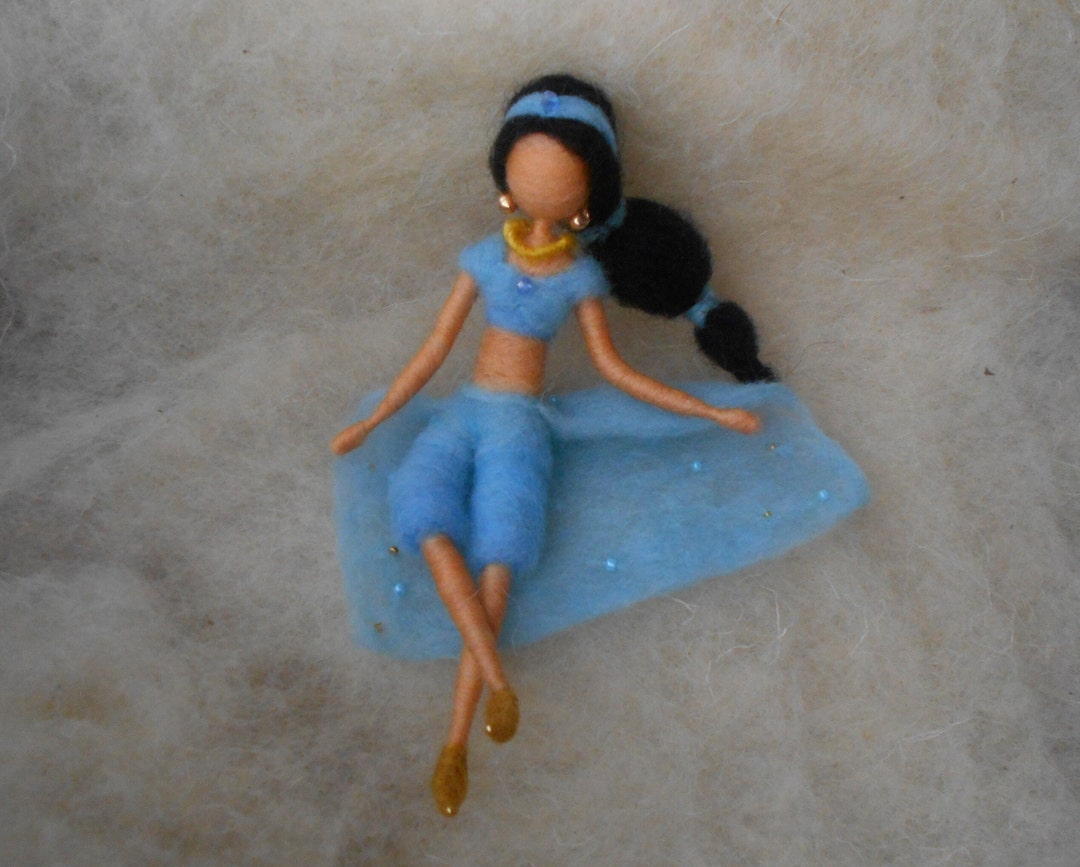 Arabian Princess Doll wool Felted Miniature Soft Doll Waldorf Inspired ...
