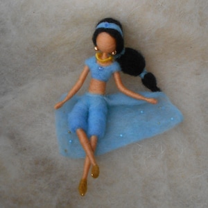 Arabian Princess Doll wool Felted Miniature Soft Doll Waldorf Inspired ...