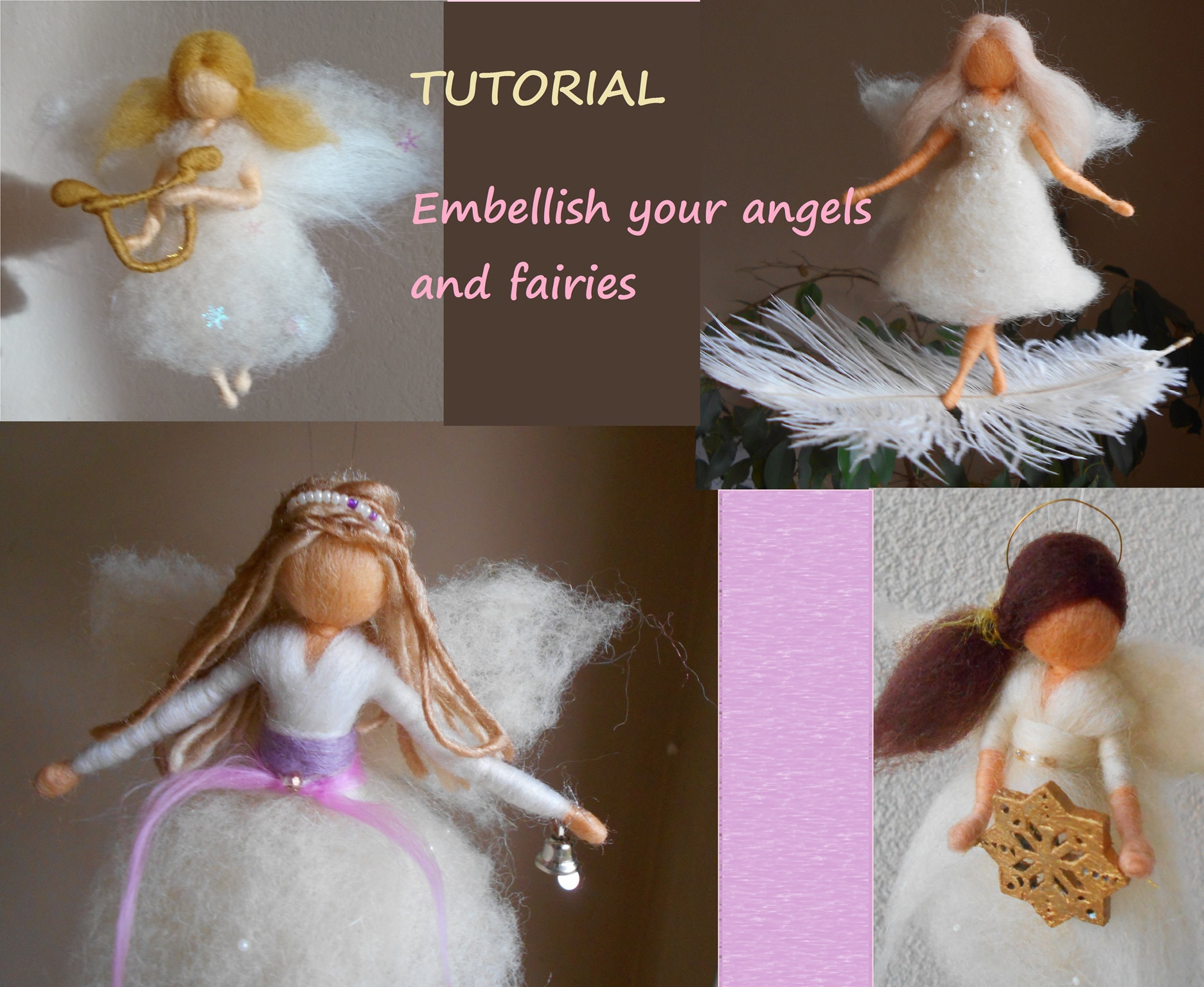 DIY Tutorial for Embellishing Your Needle Felted Angels and - Etsy UK