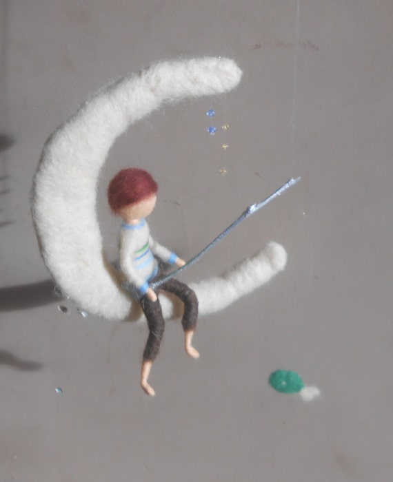 Dreamworks Boy Fishing On The Moon
