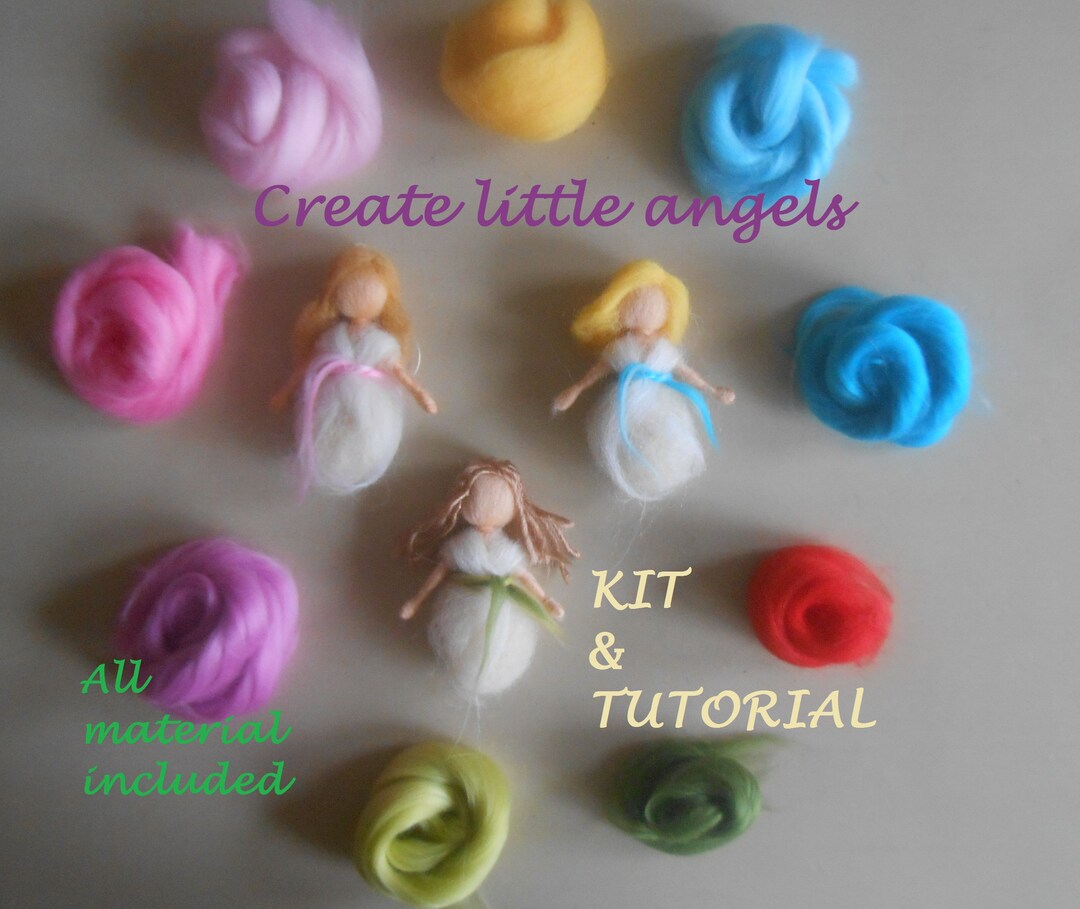 Needle Felted Angel DIY Kit: Beginner Tutorial (PDF) - Etsy
