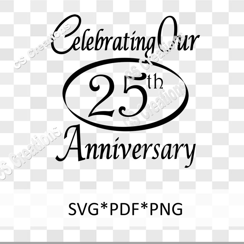 25th Anniversary Svg - Etsy