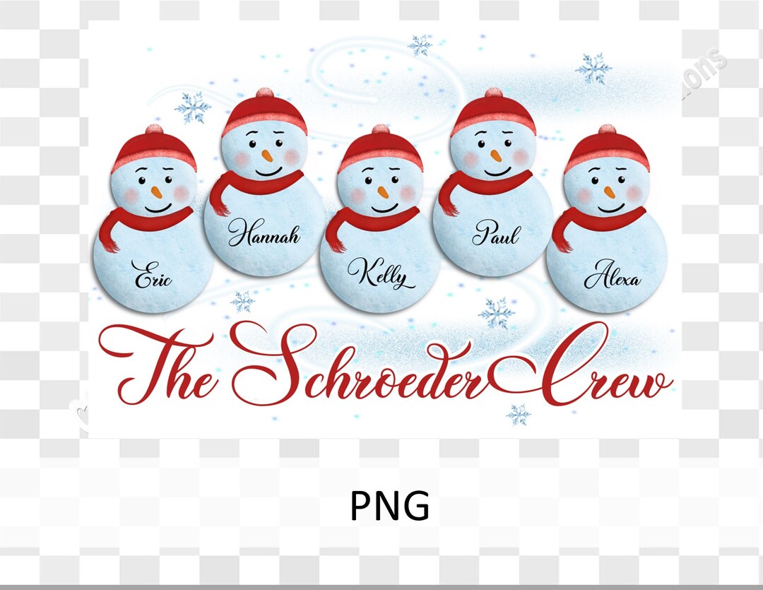 Snowman Family PNG | Sublimation | Custom | Family | Snowmen| Snowman ...