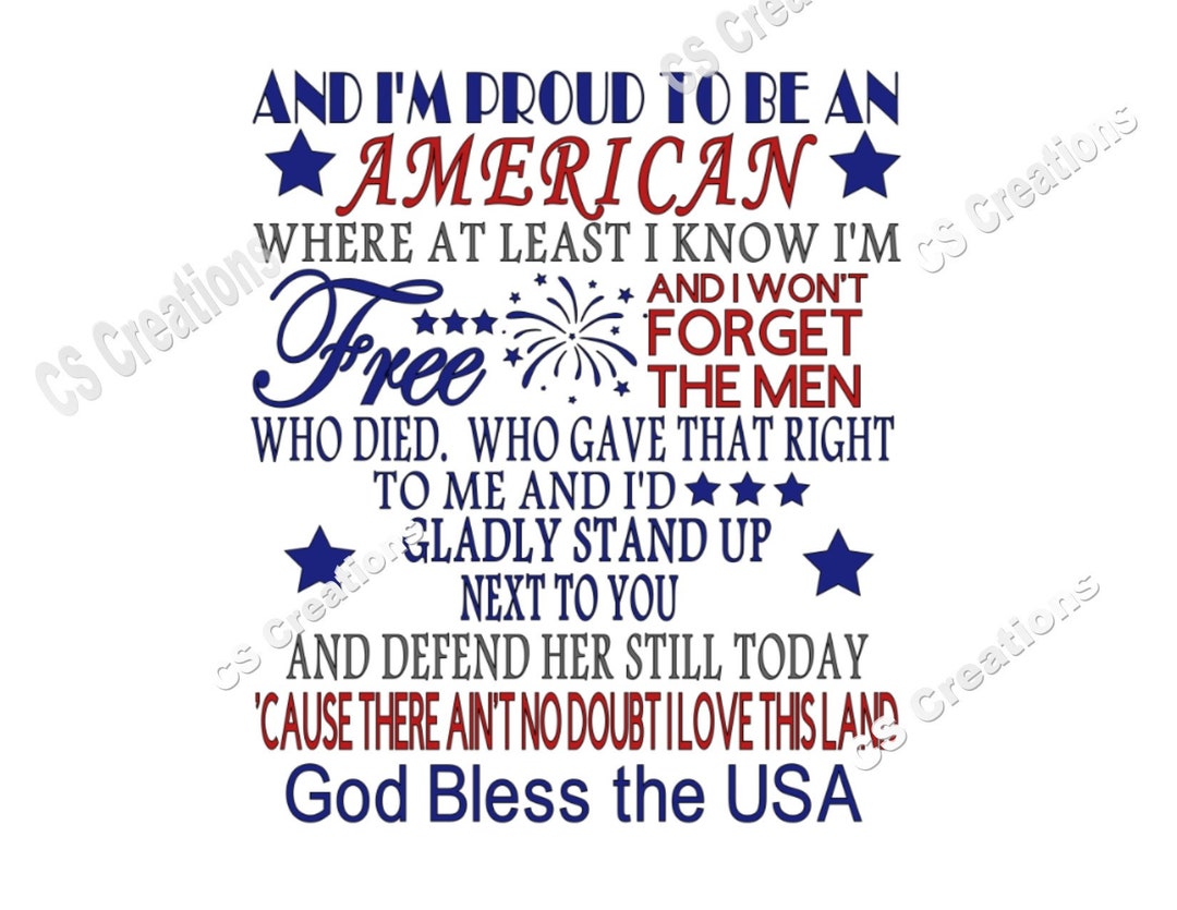 Proud to Be an American SVG/PNG/PDF - Etsy