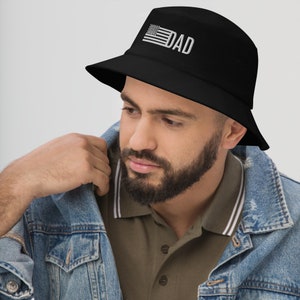 Suz DAD Bucket Hat for Dad Embroidered USA Dad Hat Gift for Dad Flag ...