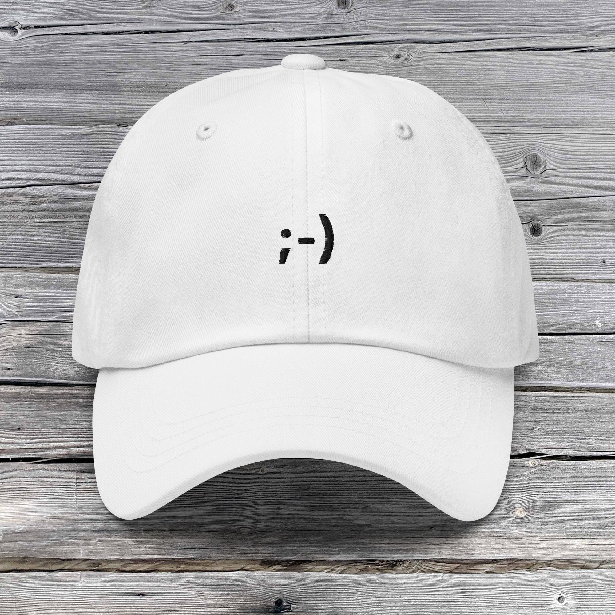EMOTICON WINKY FACE Hat Embroidered Wink Face Baseball Cap - Etsy