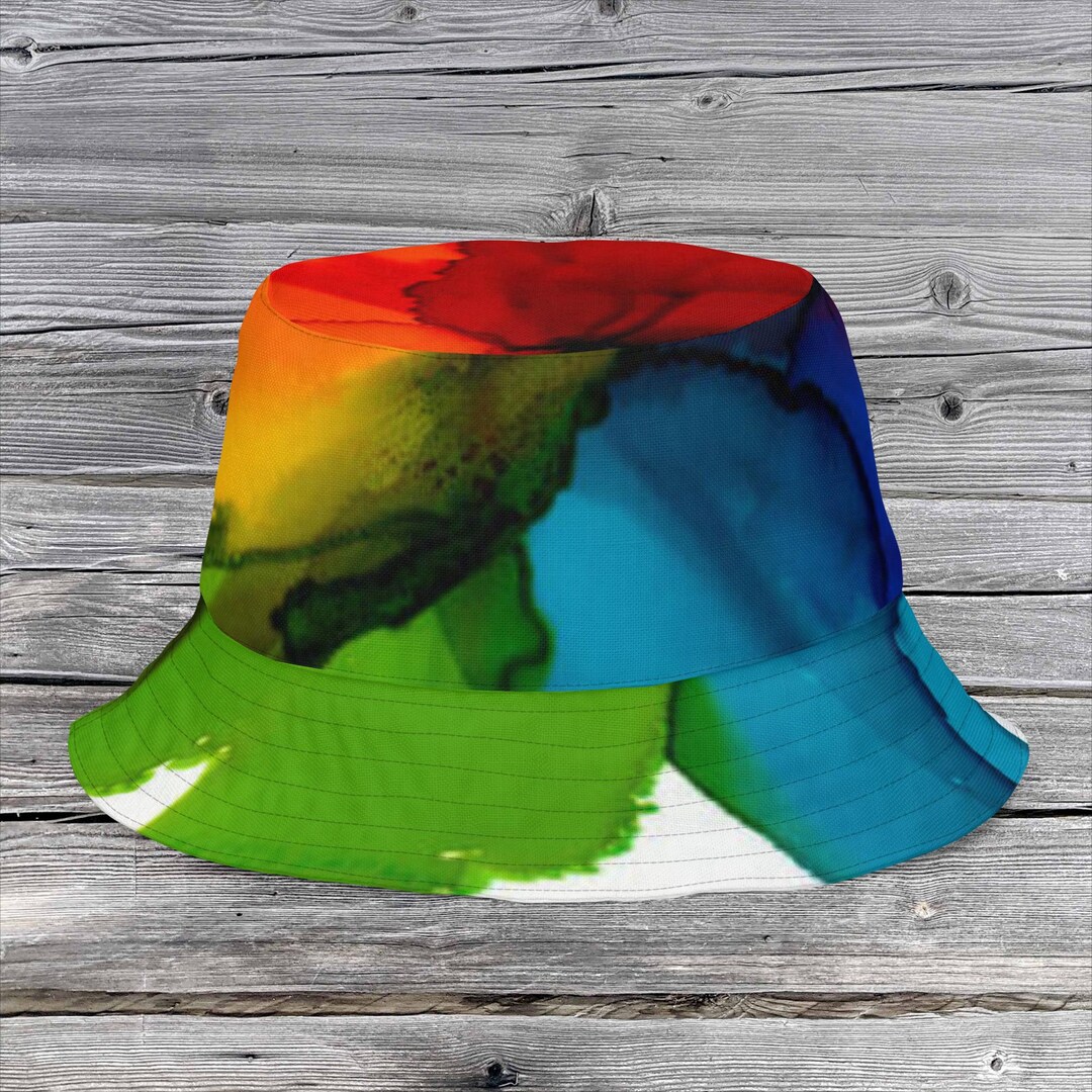 ABSTRACT COLORS Bucket Hat for Art Lovers Reversible Bucket Hat Three ...