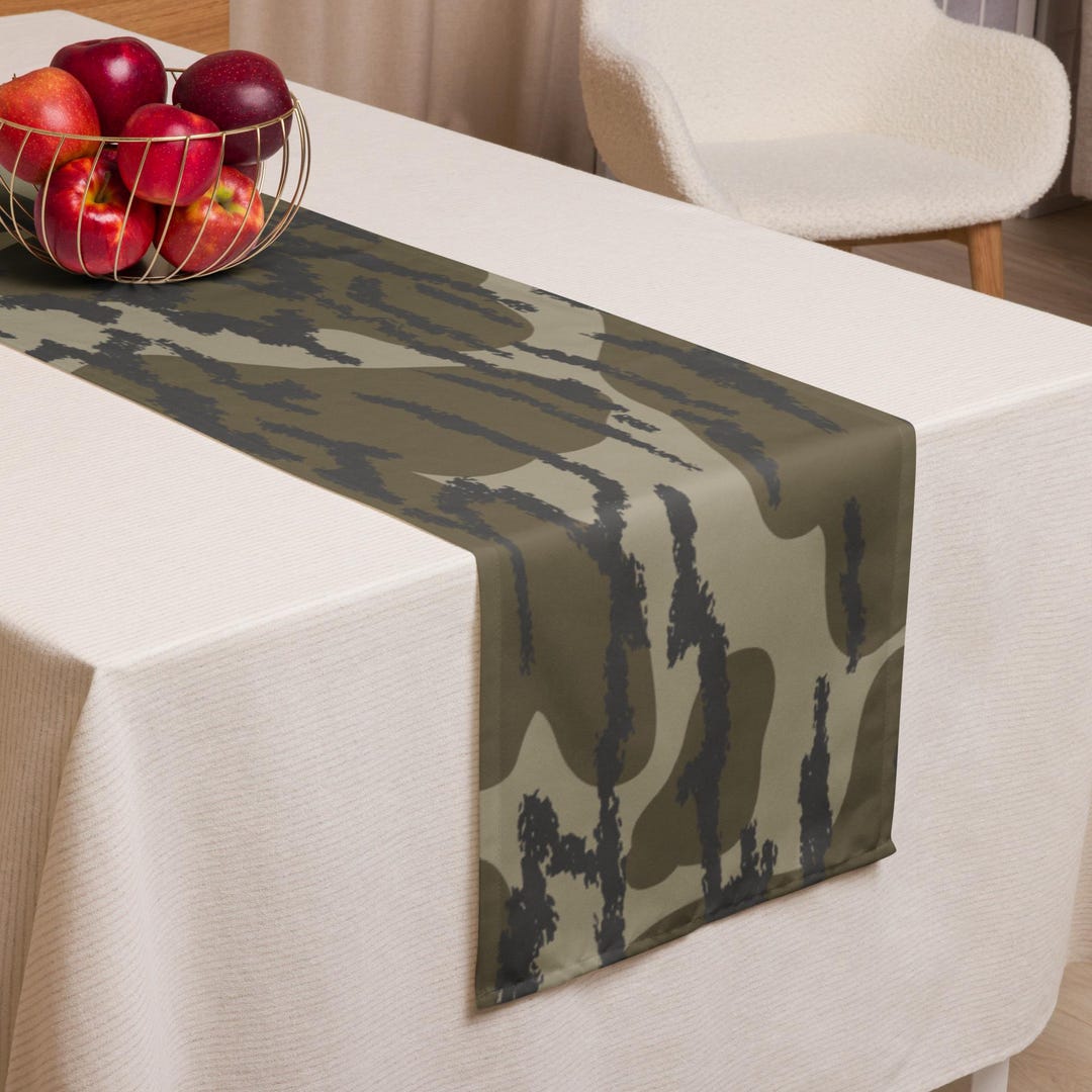 Suz BOTTOMLAND CAMO Table Runner Camouflage Table Decor Dining ...