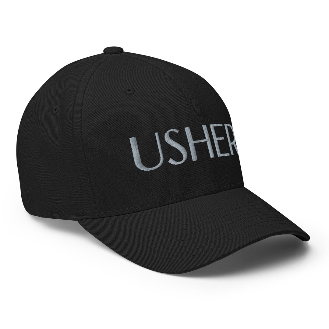 Suz USHER Closed-back Cap Embroidered Usher Hat Welcome Greet Assisit ...