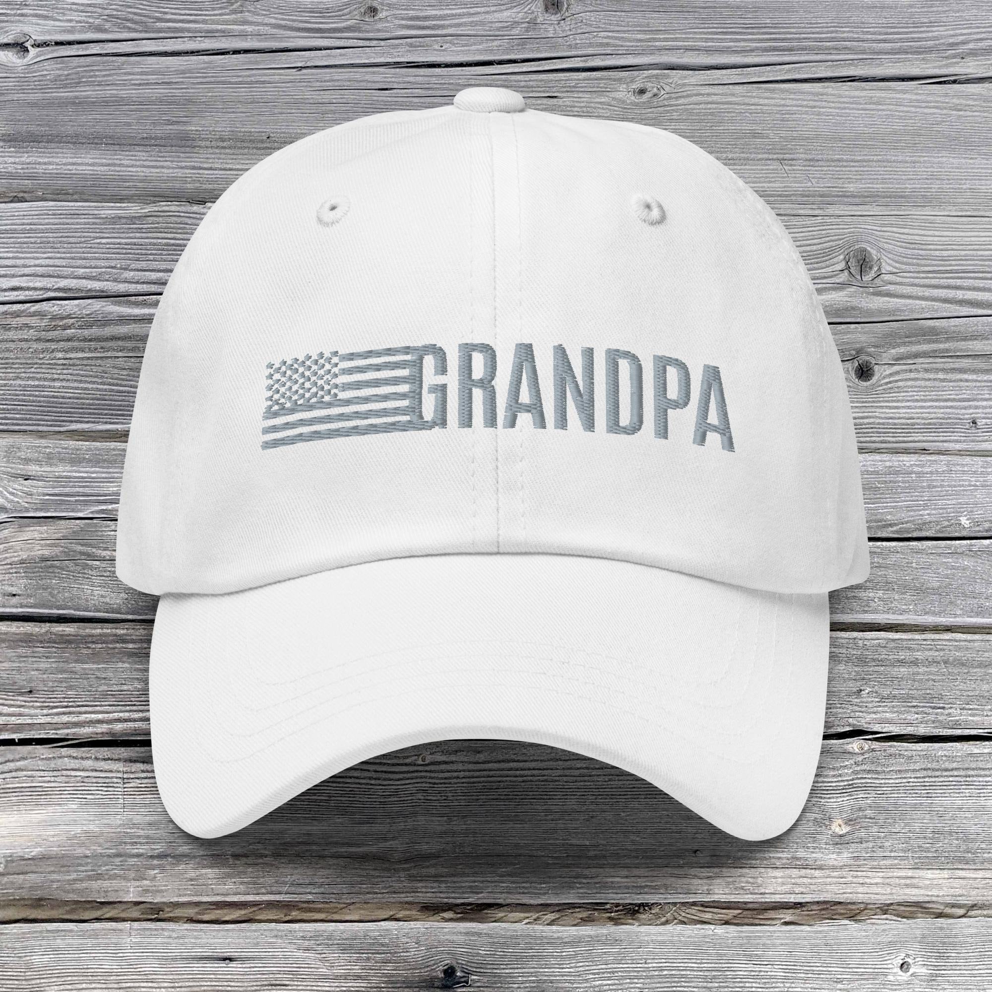 GRANDPA Hat for Grandpa Embroidered USA Grandpa Flag Baseball - Etsy