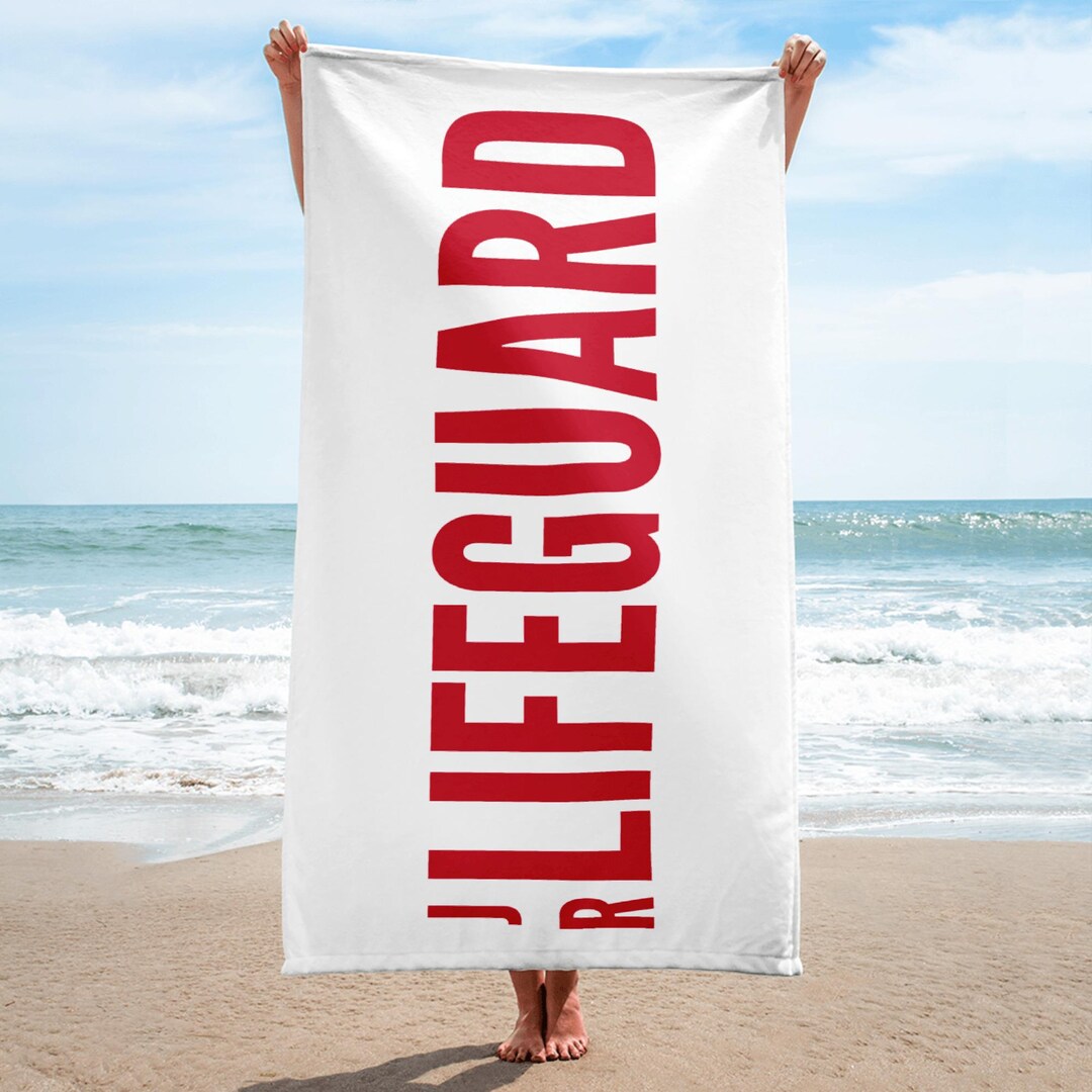 Suz JR LIFEGUARD Towel for Junior Lifeguards Beach Rescue Pool Staff ...