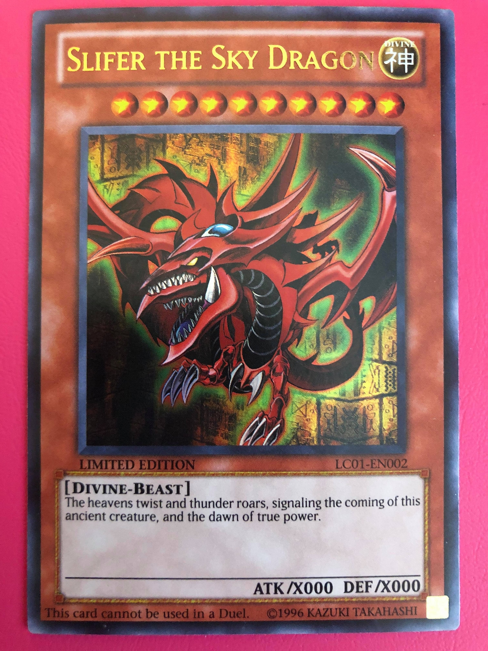 Slifer the Sky Dragon - LC01-EN002 - Ultra Rare - LIMITED EDITION ...