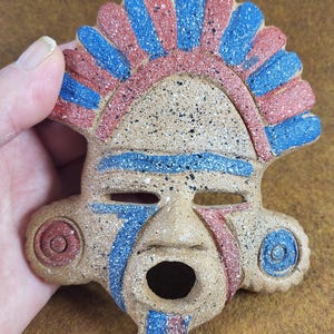 Vintage Small Azteca Clay Mask - Etsy