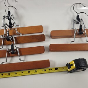 5 Vintage Wooden Clamp Hangers-for Pants & Skirts 9 - Etsy
