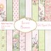 Sweet Bunnie Digital Paper Set Scrapbook Digital Paper Pack Birthday ...